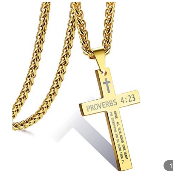 FIBO STEEL | Jewelry | Nwt Fibo Steel Stainless Steel Cross Necklace ...